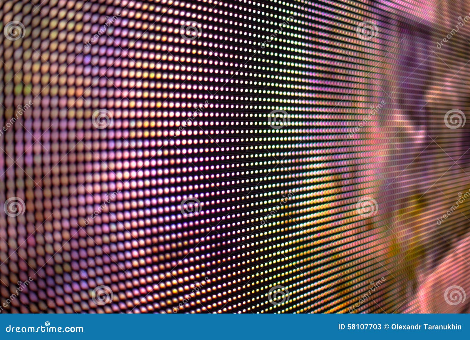 Rainbow colored LED screen stock image. Image of light - 58107703