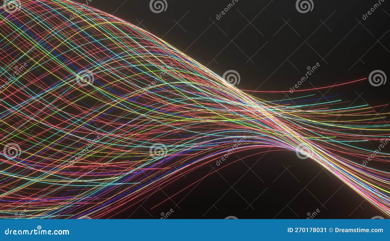 Rainbow -colored Light -colored and Undulating Line -up Lines Abstract ...