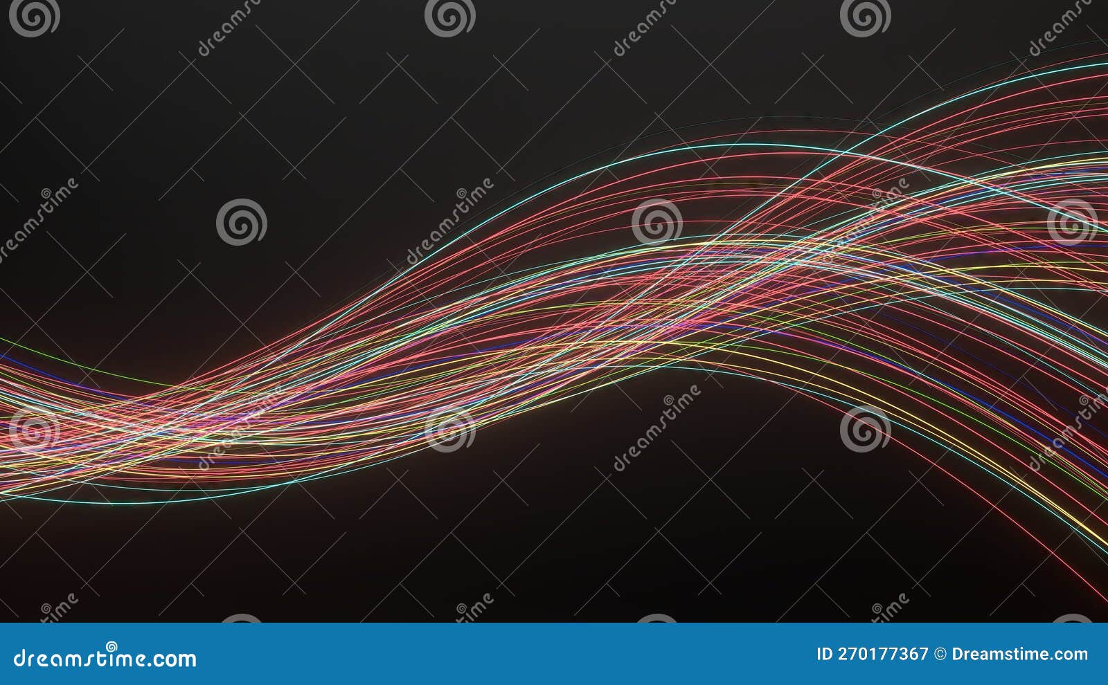 Rainbow -colored Light Emission and Swells Like Waves, a Line Abstract ...