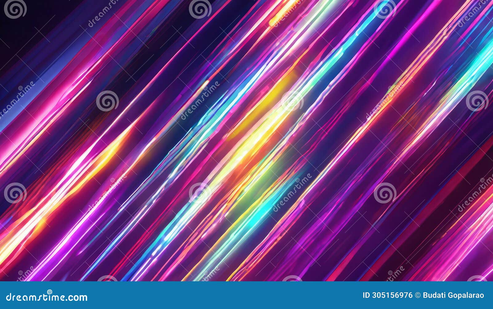 A Rainbow Colored Light Show Stock Illustration - Illustration of hues ...