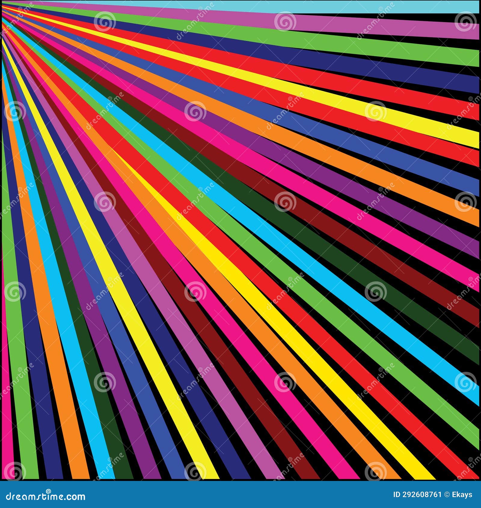 Rainbow colored lines stock illustration. Illustration of striped ...