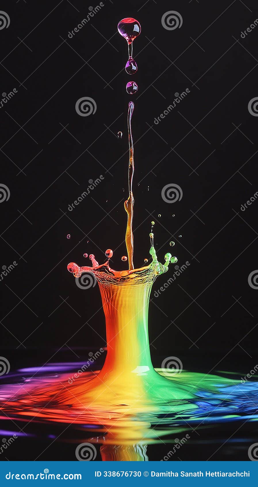 Rainbow-Colored Liquid Splash Stock Photo - Image of sunrise ...