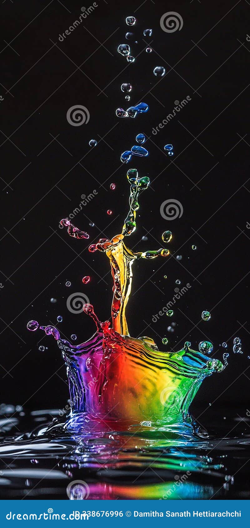 Rainbow-Colored Liquid Splash Stock Photo - Image of magical, stunning ...