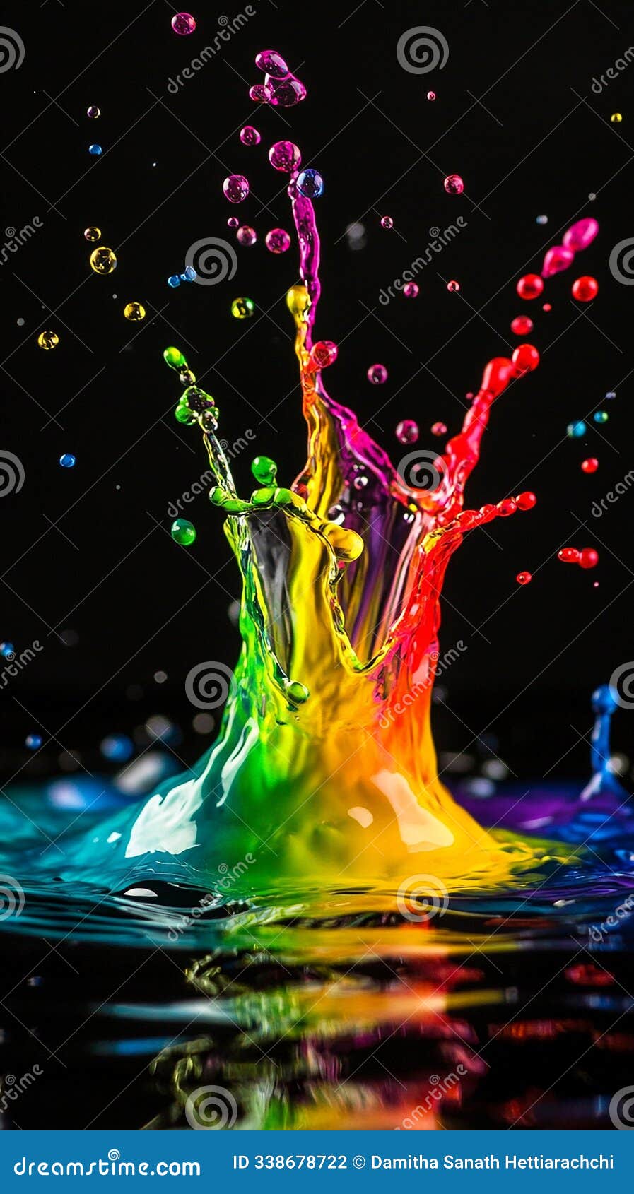 Rainbow-Colored Liquid Splash Stock Photo - Image of picturesque ...