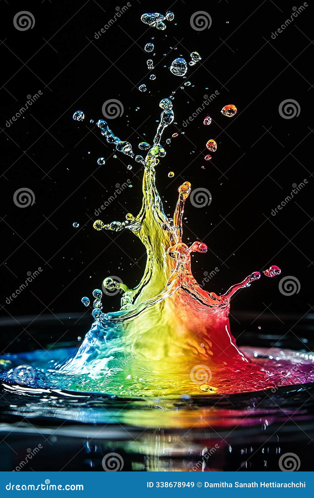Rainbow-Colored Liquid Splash Stock Image - Image of whimsical, sunset ...