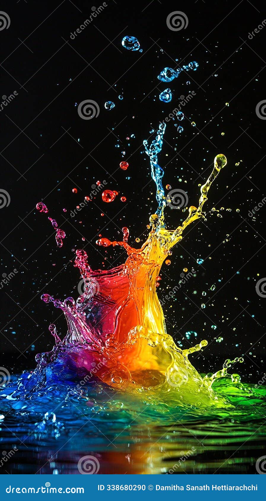 Rainbow-Colored Liquid Splash Stock Photo - Image of stunning ...