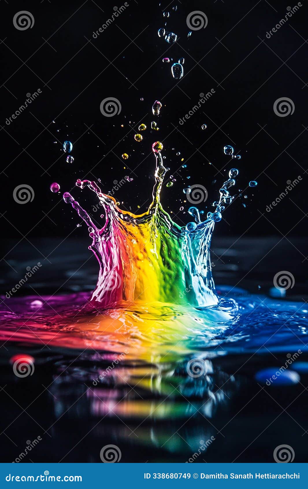 Rainbow-Colored Liquid Splash Stock Image - Image of gradient, sunset ...
