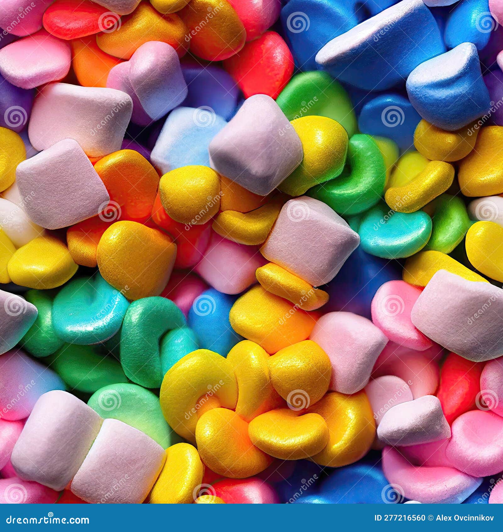 Rainbow-Colored Lucky Charms Marshmallows Repeating Pattern for ...