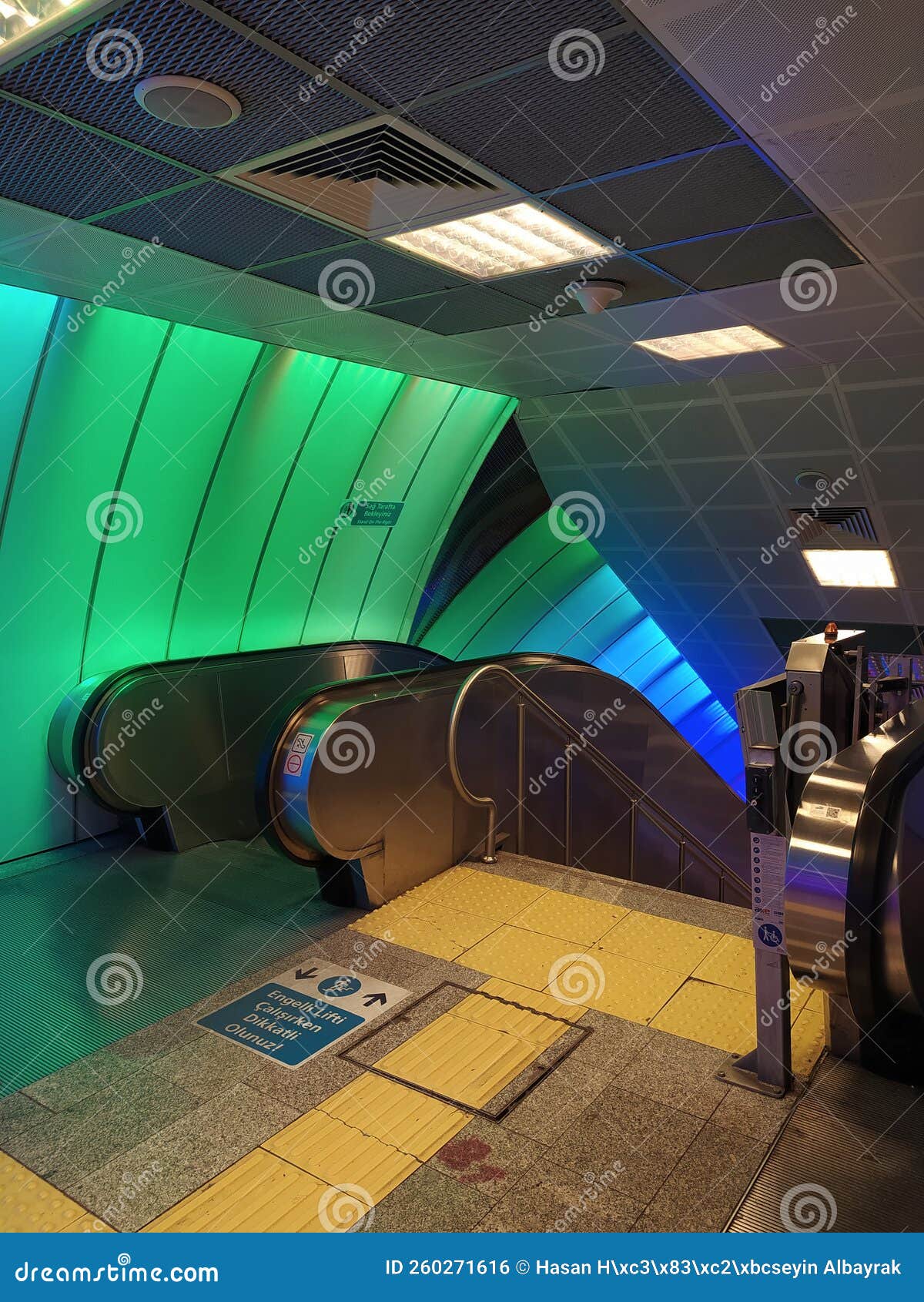 Rainbow Colored Metro Station, Colorful Stock Photo - Image of lane ...