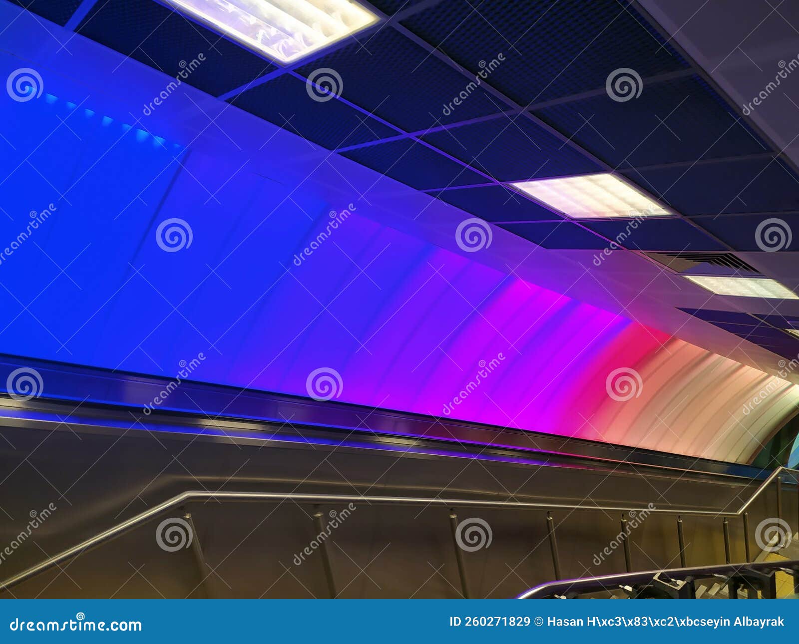 Rainbow Colored Metro Station, Colorful Stock Image - Image of colorful ...