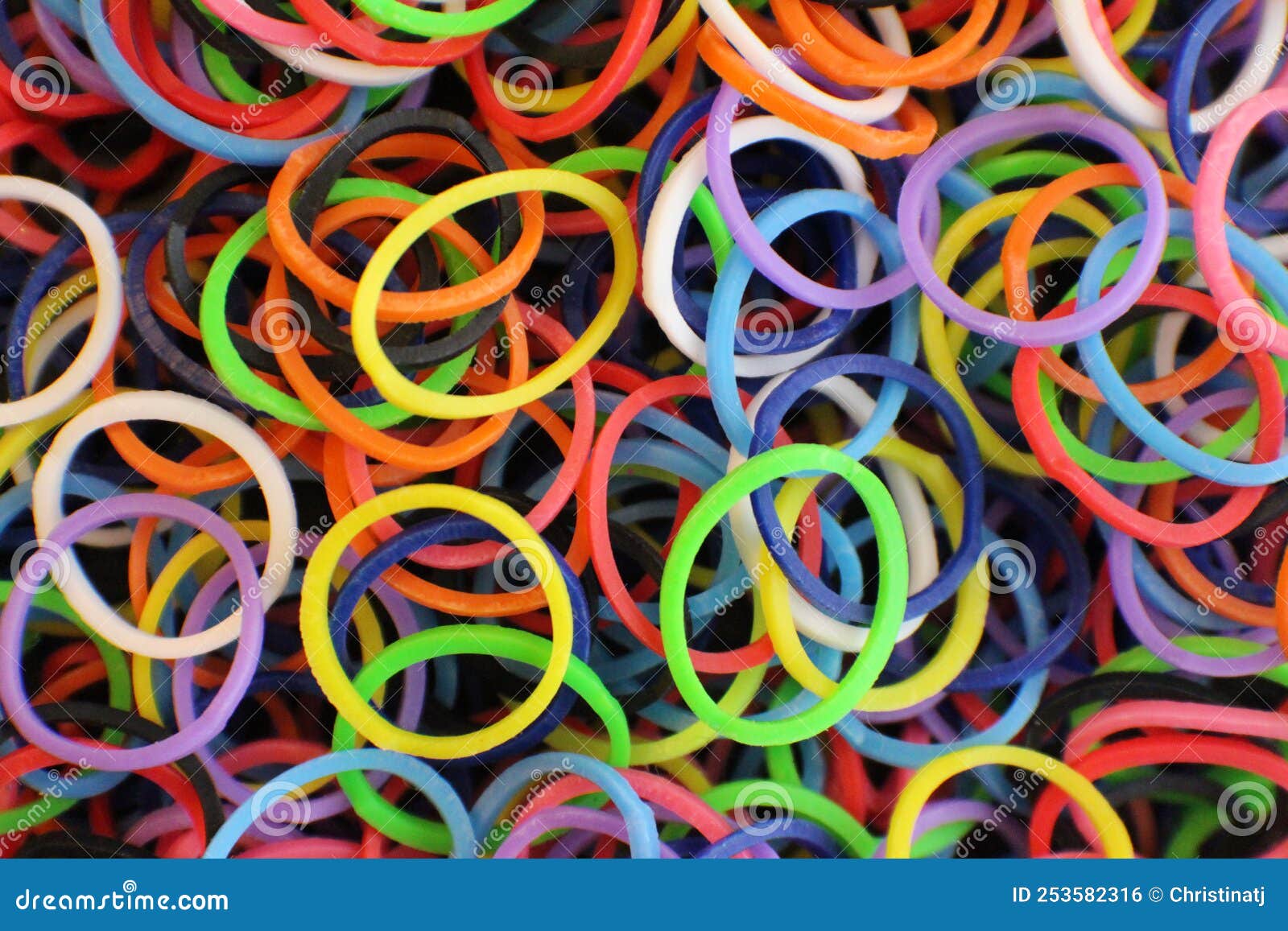 Colorful Rubber Loom Bands As a Background Pattern Stock Photo - Image ...