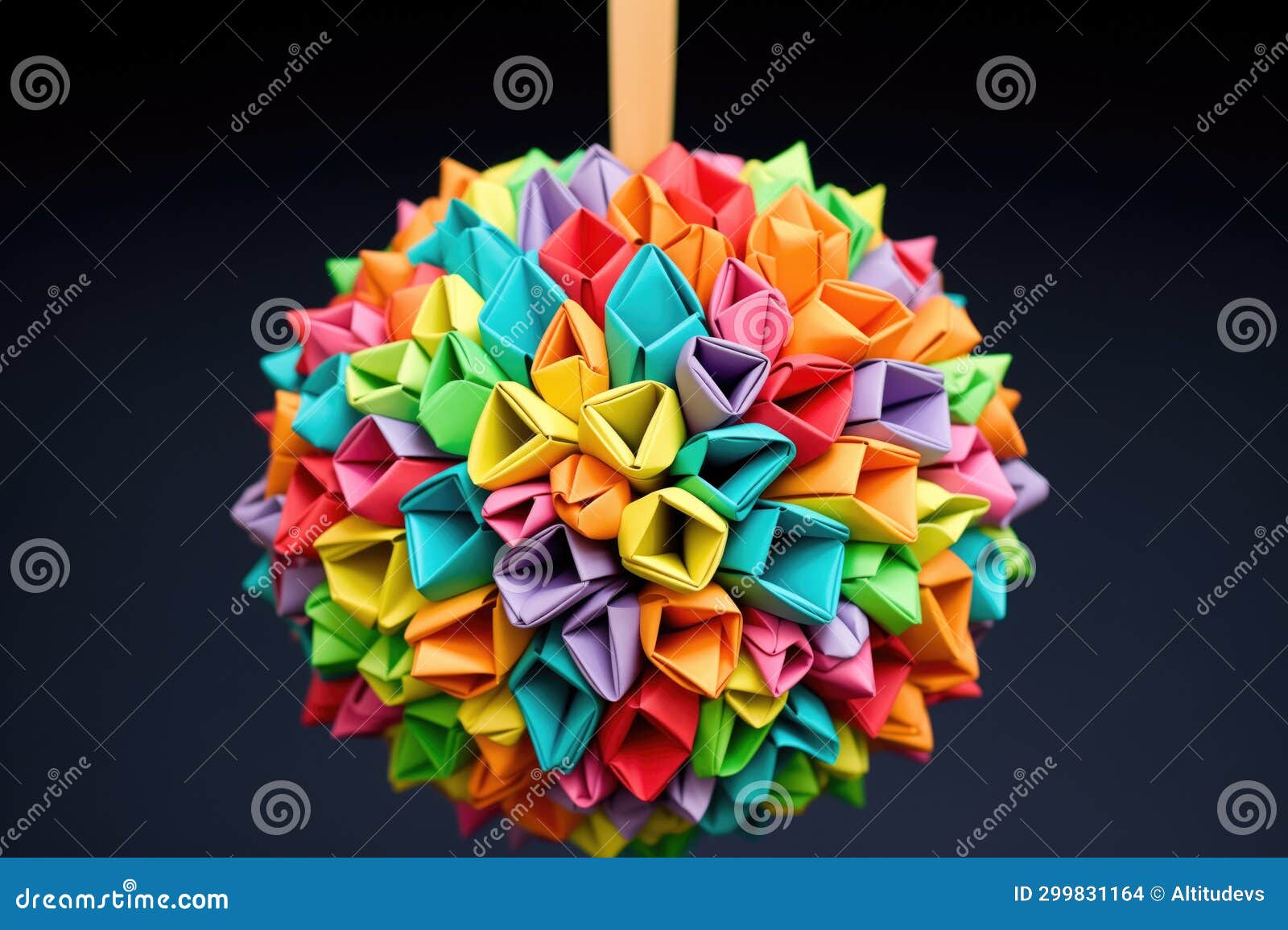 Modular Origami, Cherry Blossom Ball Royalty-Free Stock Photo ...
