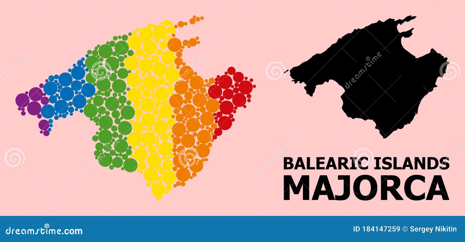 Majorca Dotted Map Set. Cartoon Vector | CartoonDealer.com #268055901