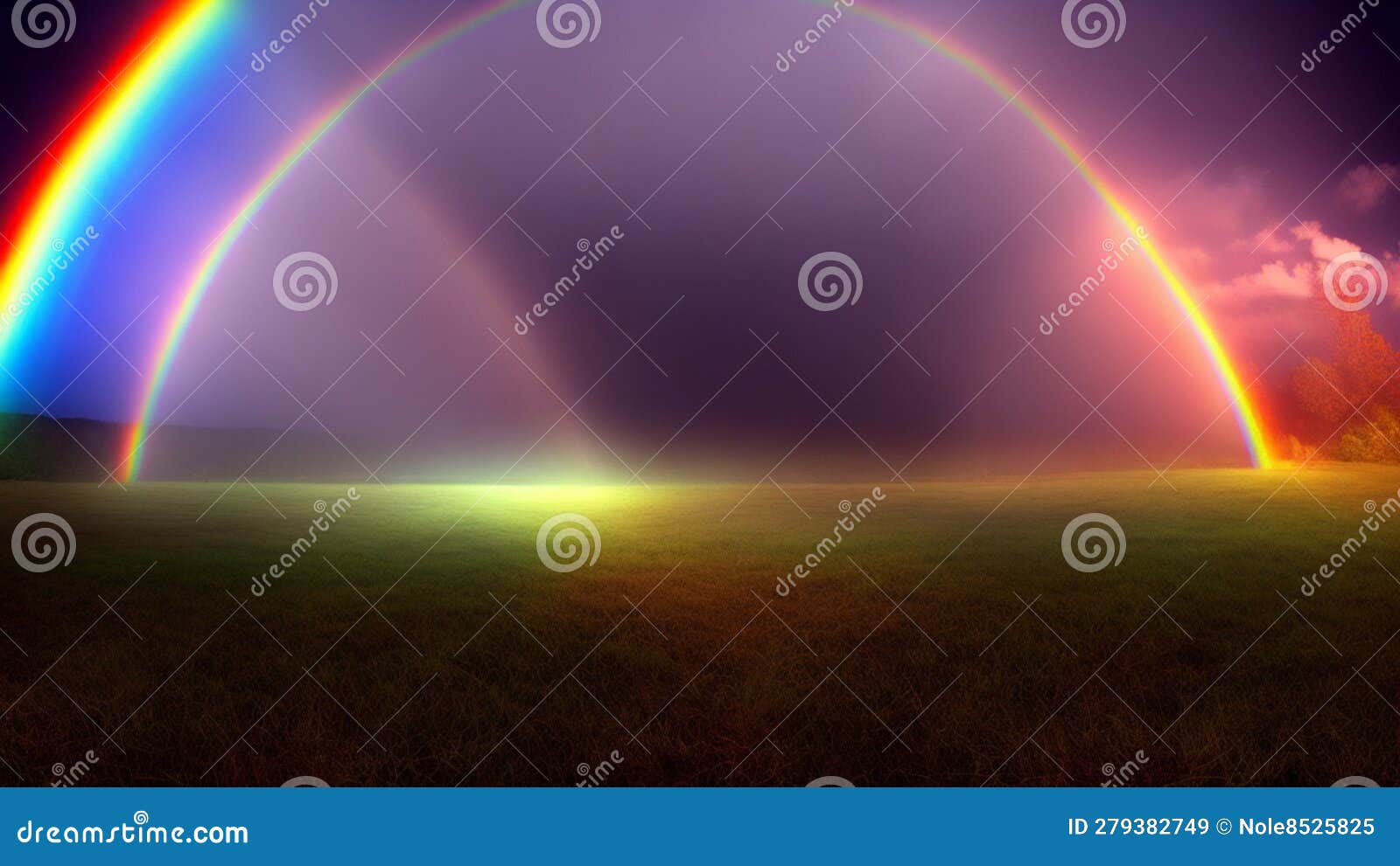 Rainbow Colored Neon Beam, Hope Concept Like a Vivid Brushstroke ...