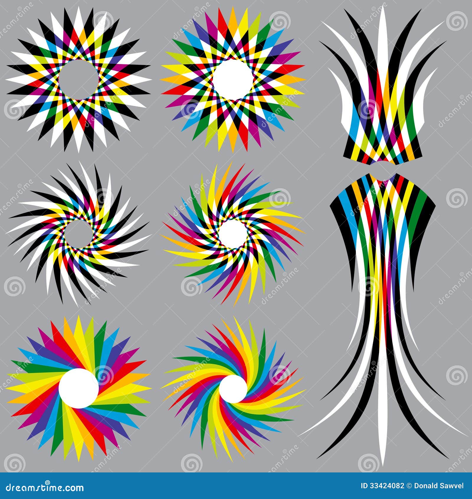 Rainbow Colored Objects stock vector. Illustration of modern - 33424082