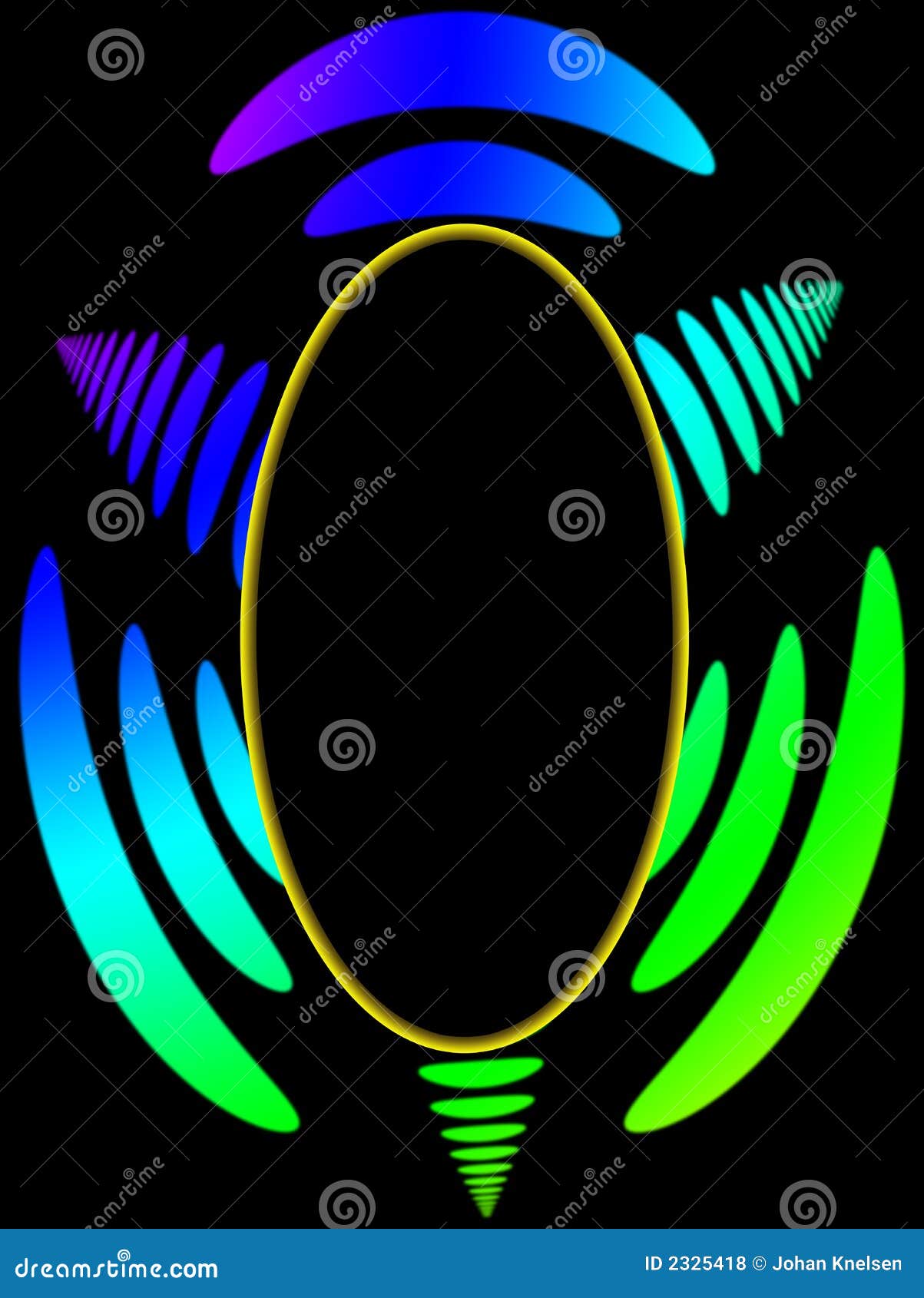 Rainbow Colored Oval Picture F Stock Illustration - Illustration of ...