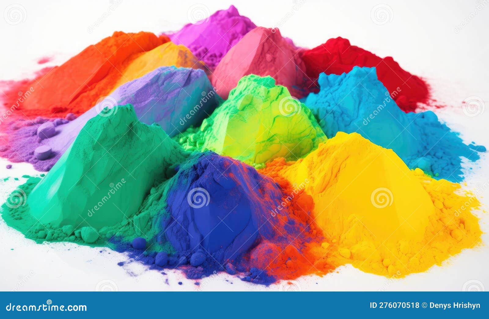 Rainbow-colored Paint Powder Created Stunning Visual Display Creating ...