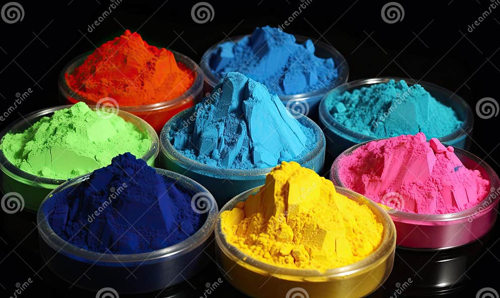 Rainbow-colored Paint Powder Created Stunning Visual Display Creating ...