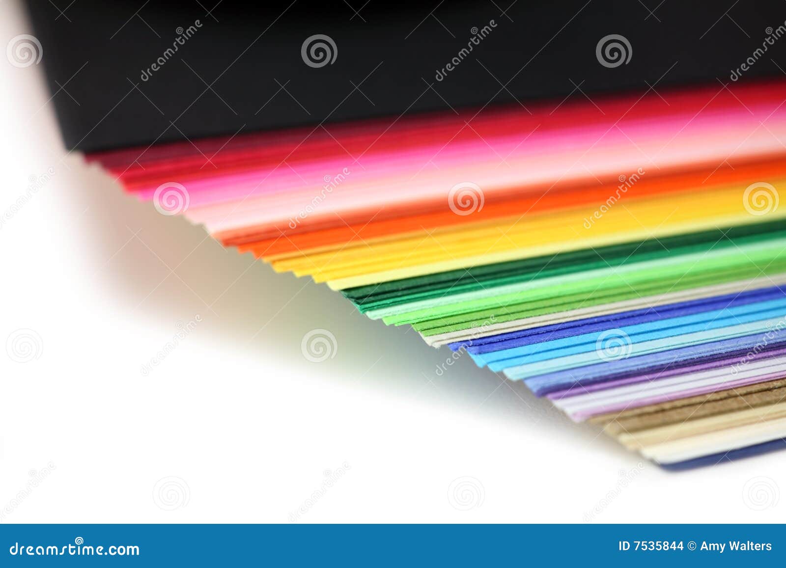 Rainbow colored paper stock photo. Image of construction - 7535844