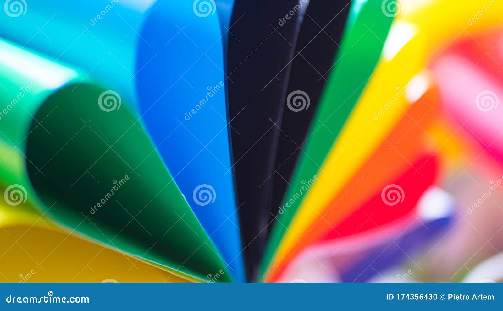 Rainbow of Colored Paper. Color Paper Stock Photo - Image of design ...