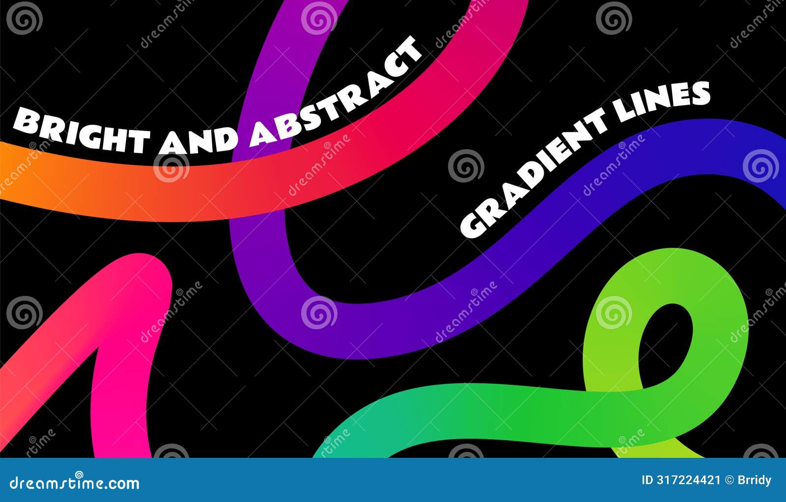 Rainbow Colored Pattern with Abstract Curve Lines. Vector Spiral Lines ...