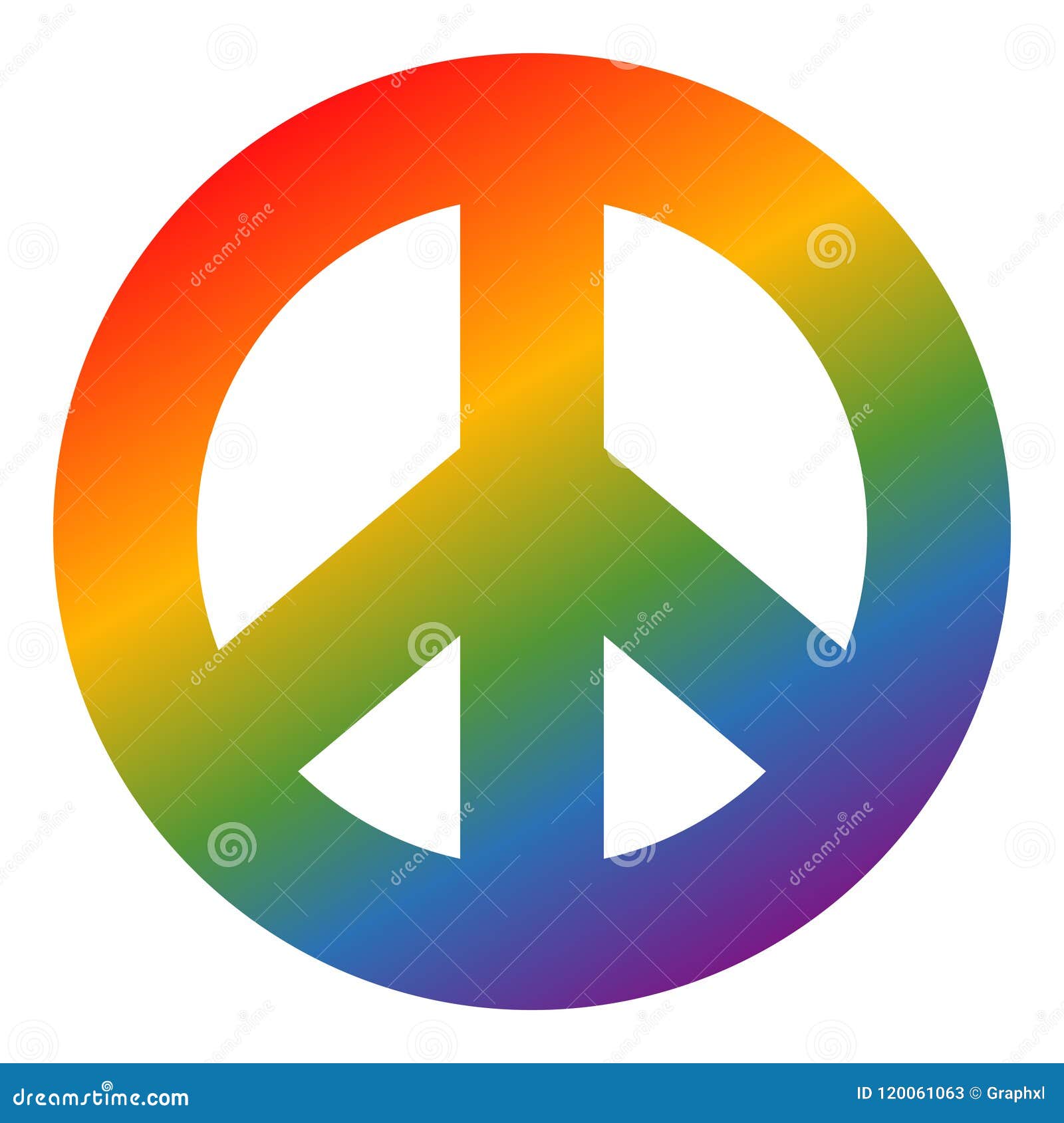 Rainbow Peace Sign Clip Art