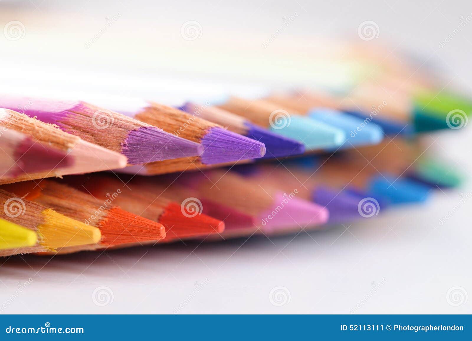 Rainbow Colored Pencils - Close-up Stock Image - Image of crayon, draw ...