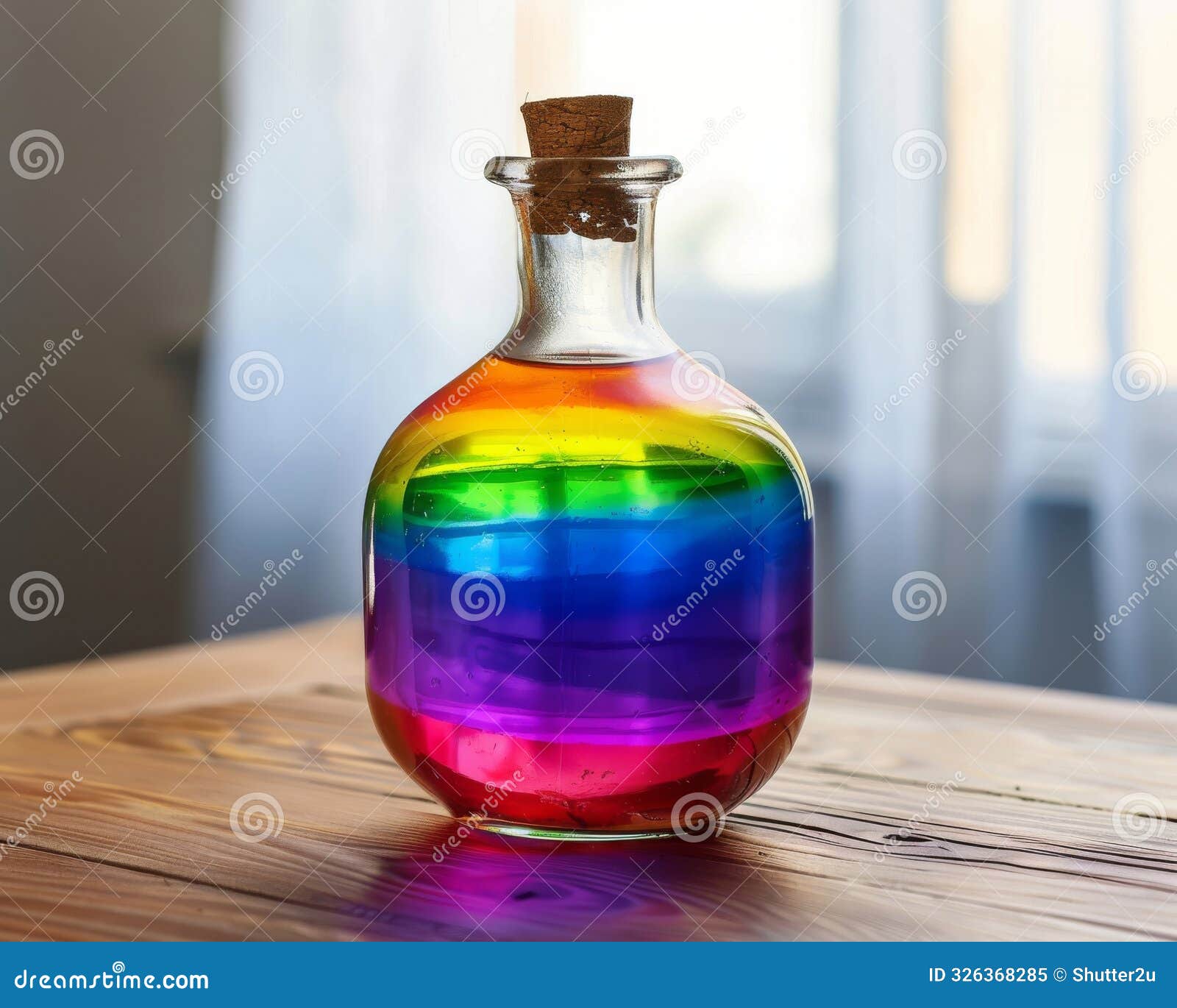 A Rainbowcolored Potion that Grants Wishes To those Who Drink it Stock ...