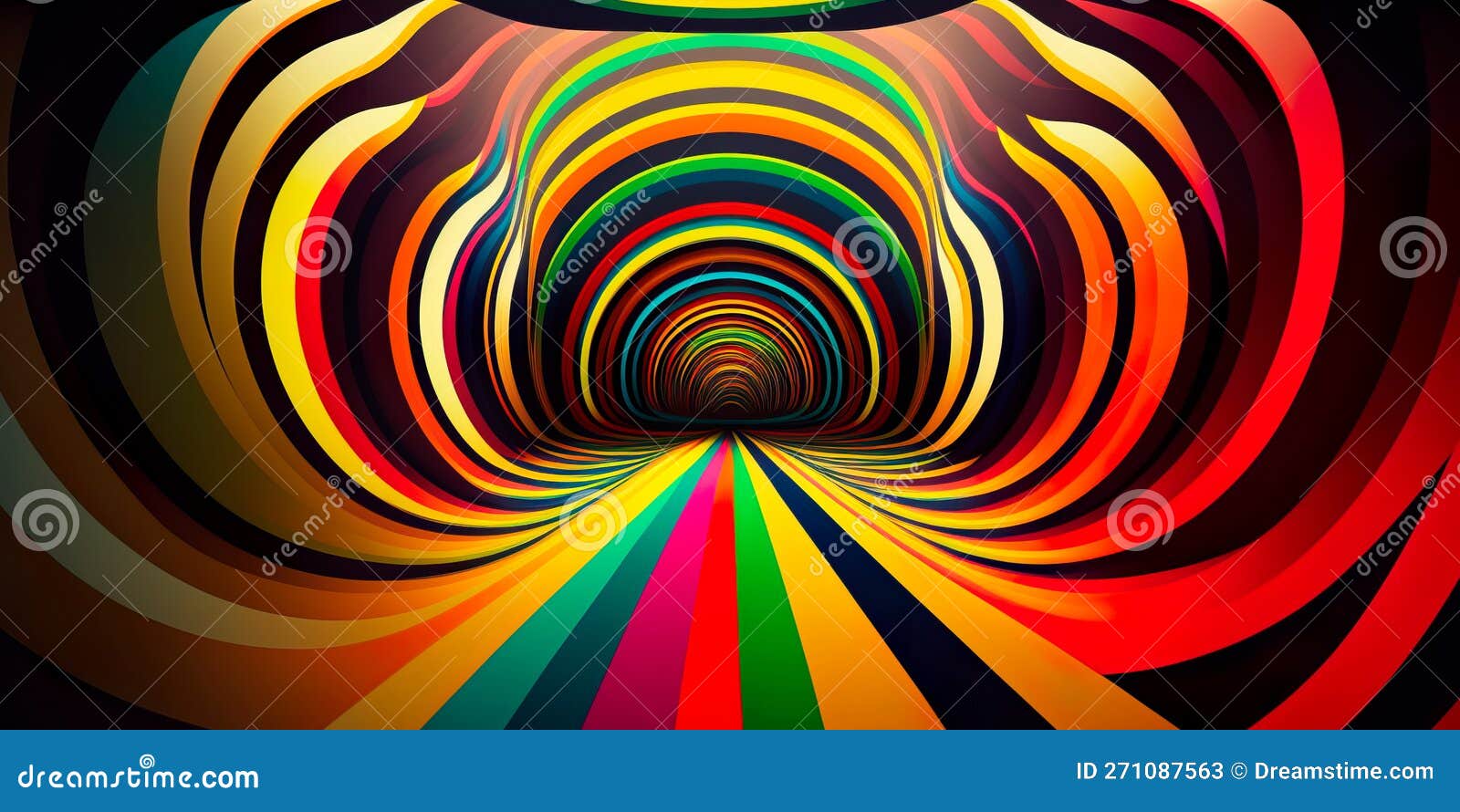Rainbow-colored Psychedelic Background Enerative AI Stock Illustration ...