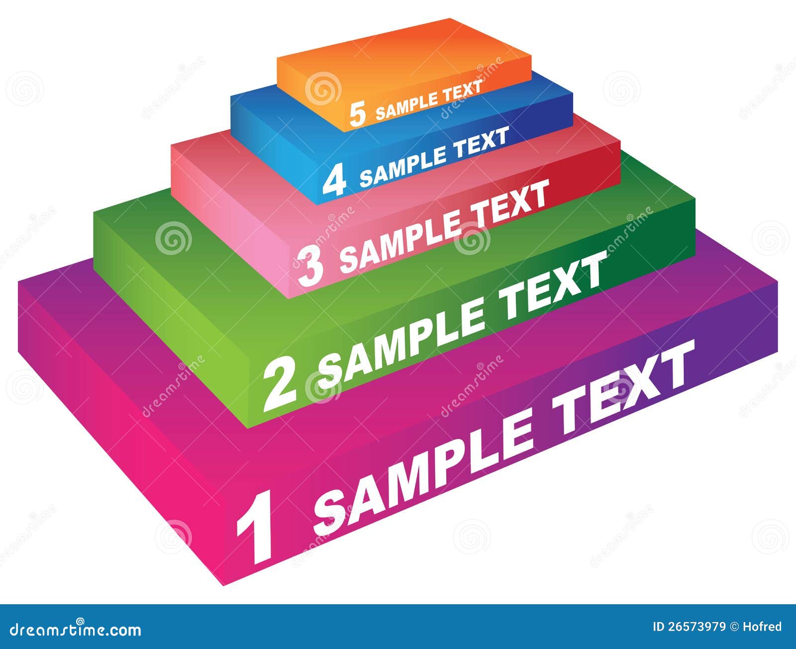 Rainbow colored pyramid stock vector. Illustration of number - 26573979