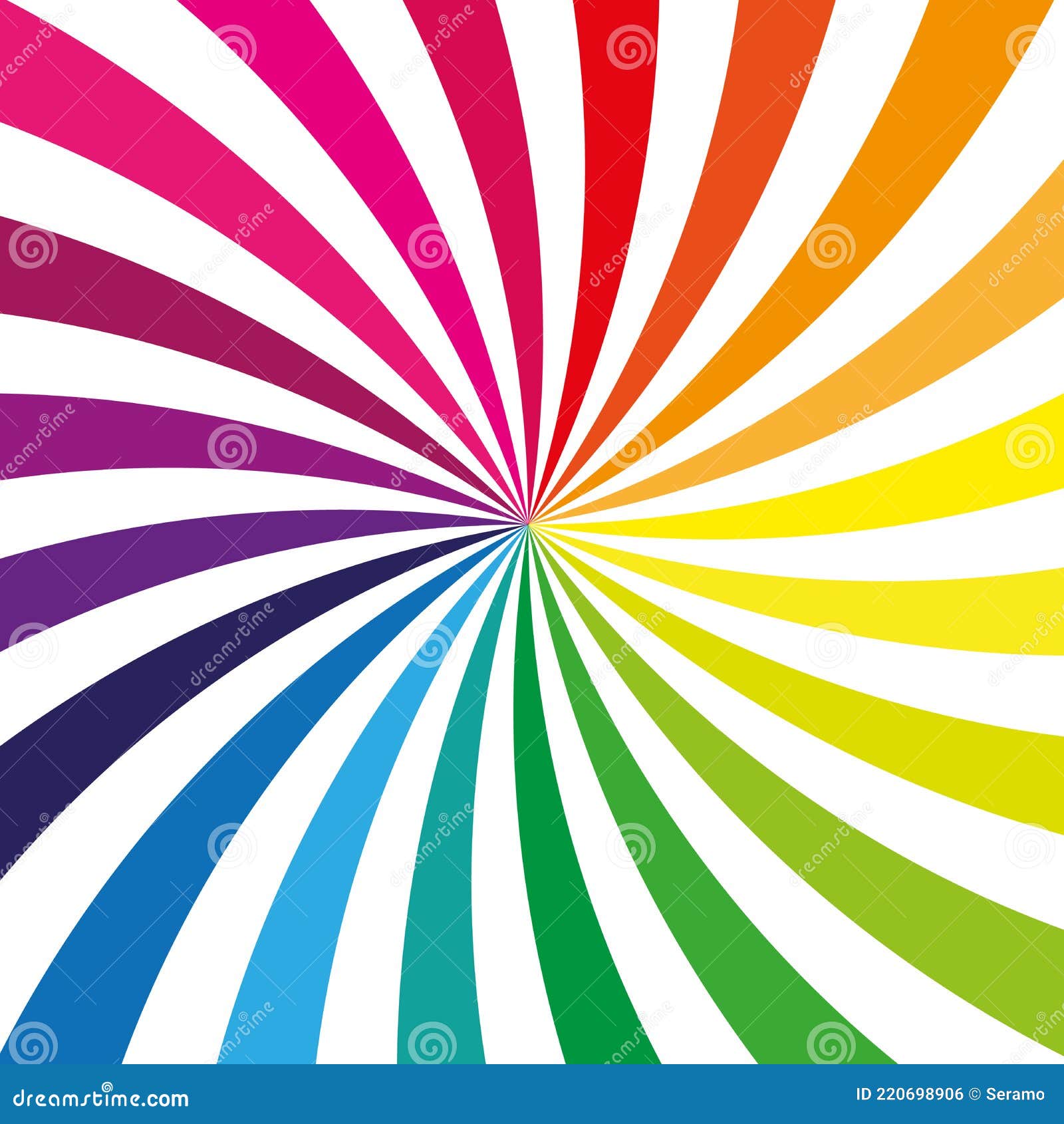 Rainbow colored rays stock vector. Illustration of beam - 220698906