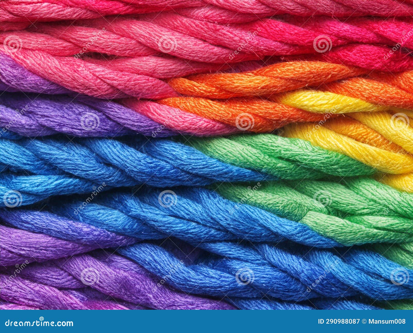 Rainbow Colored Rope As a Background Stock Image - Image of pattern ...
