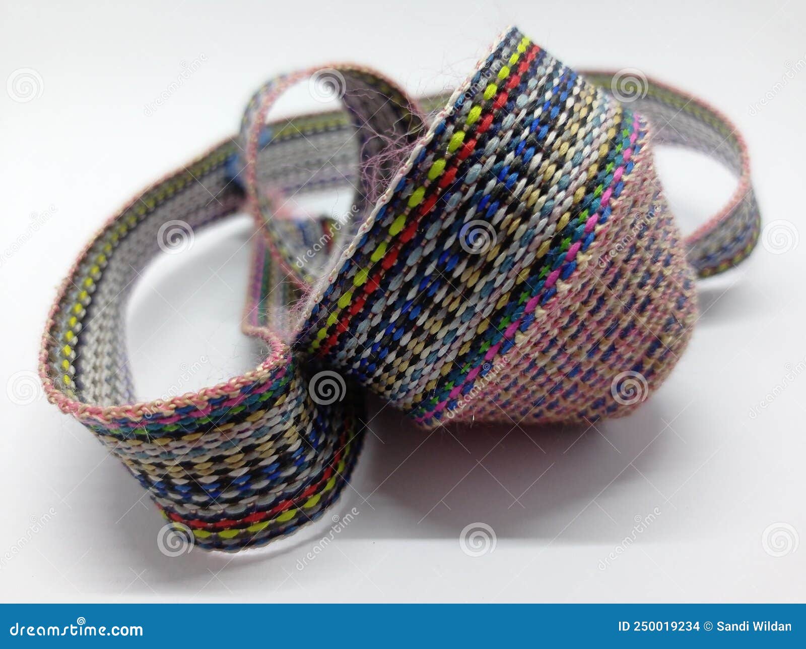 Rainbow Colored Rope on a White Background Stock Photo - Image of ...