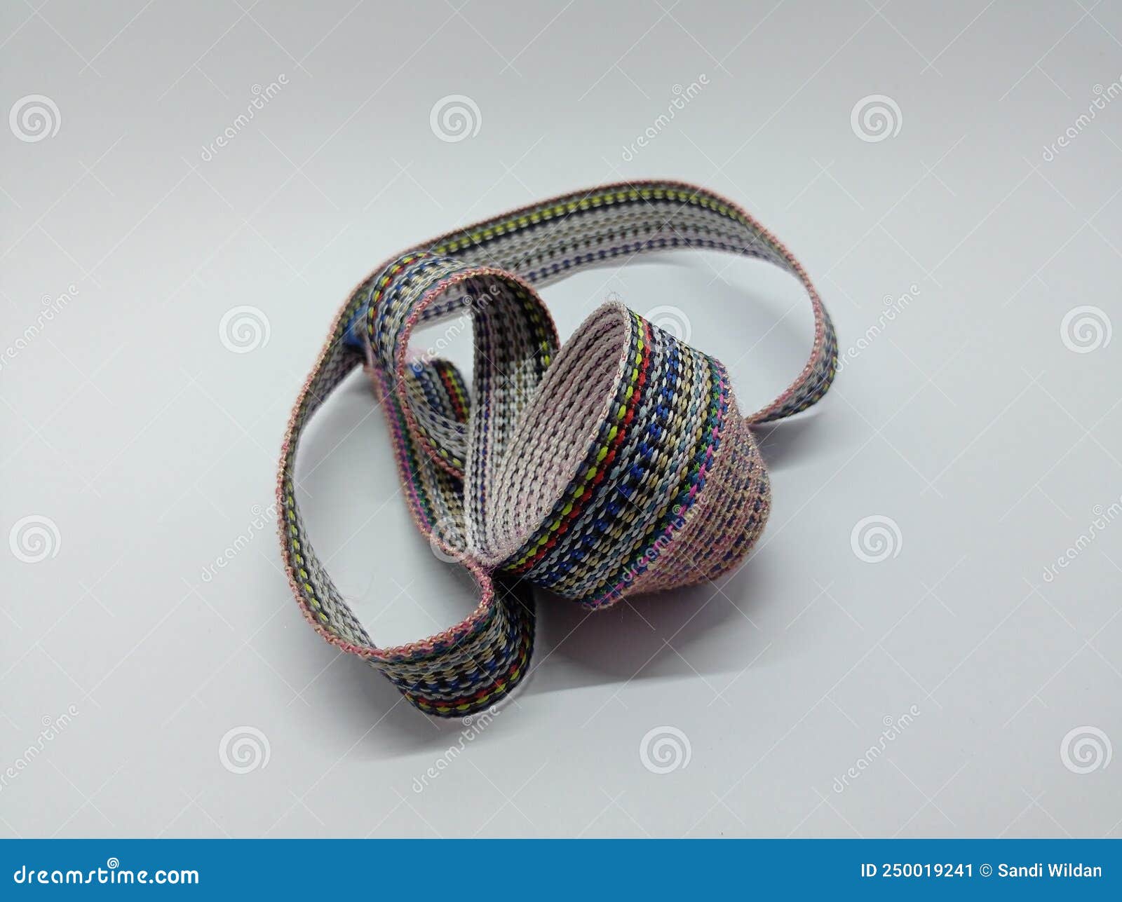 Rainbow Colored Rope on a White Background Stock Image - Image of ...