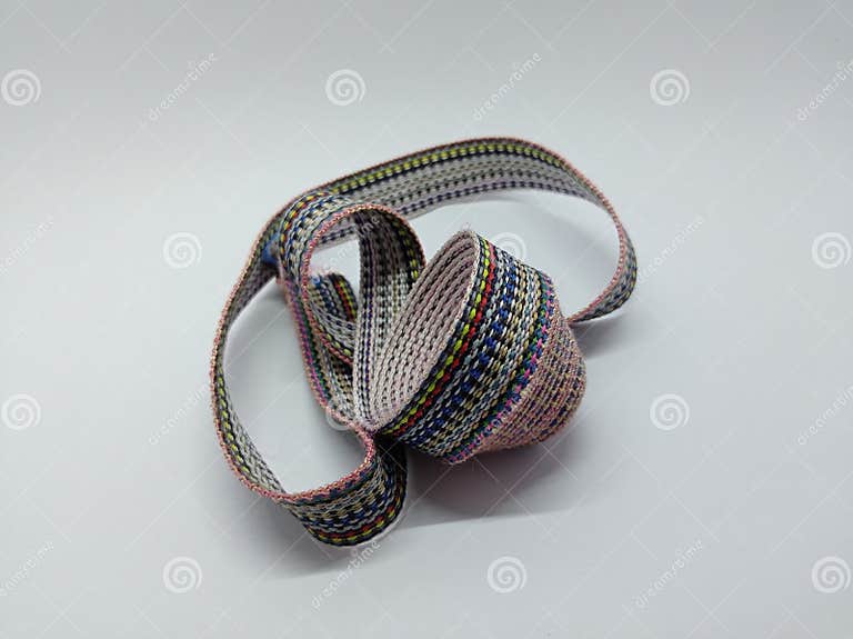 Rainbow Colored Rope on a White Background Stock Image - Image of ...