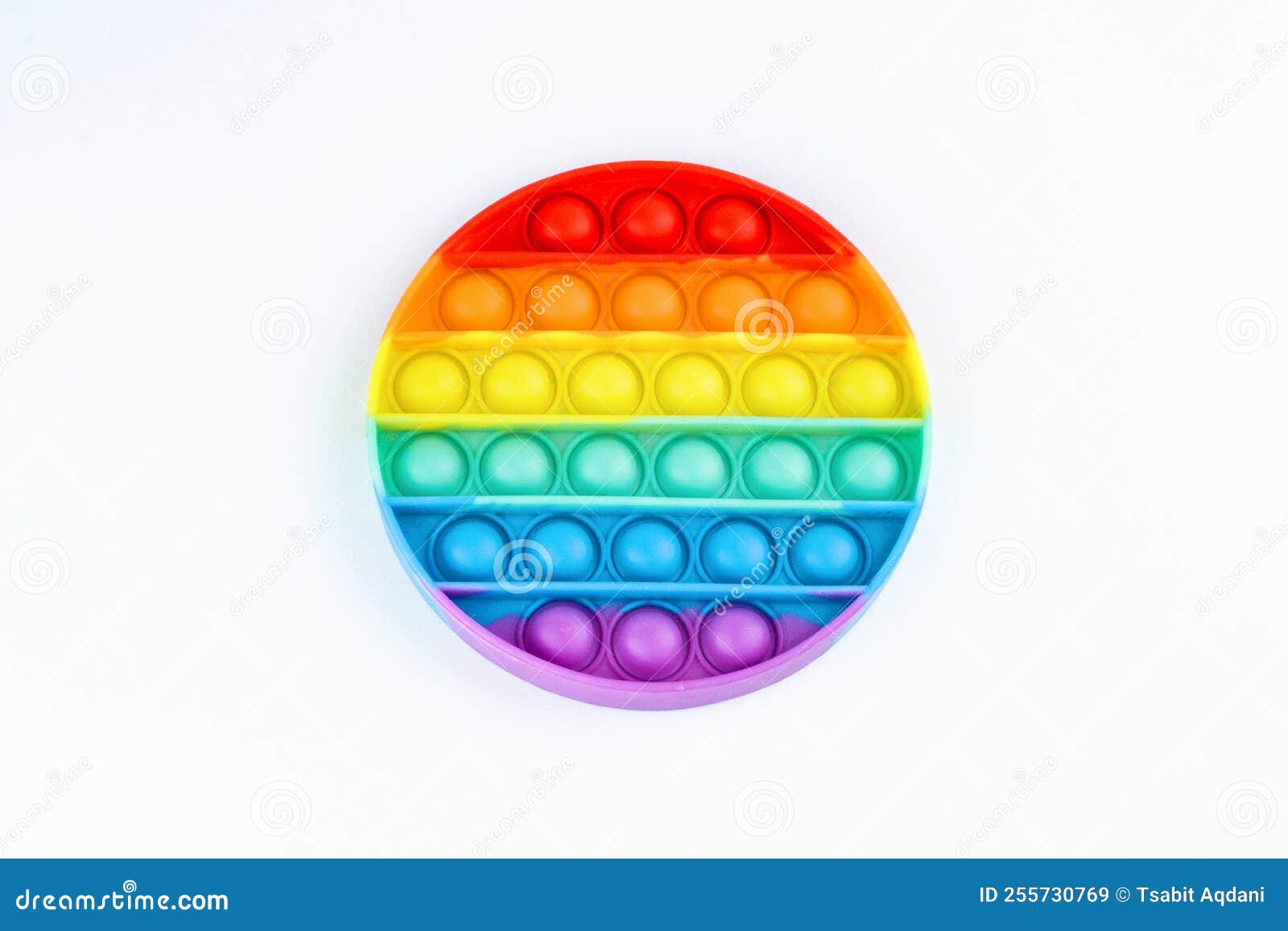 Rainbow Colored Round Pop it Toy Stock Image - Image of food, play ...