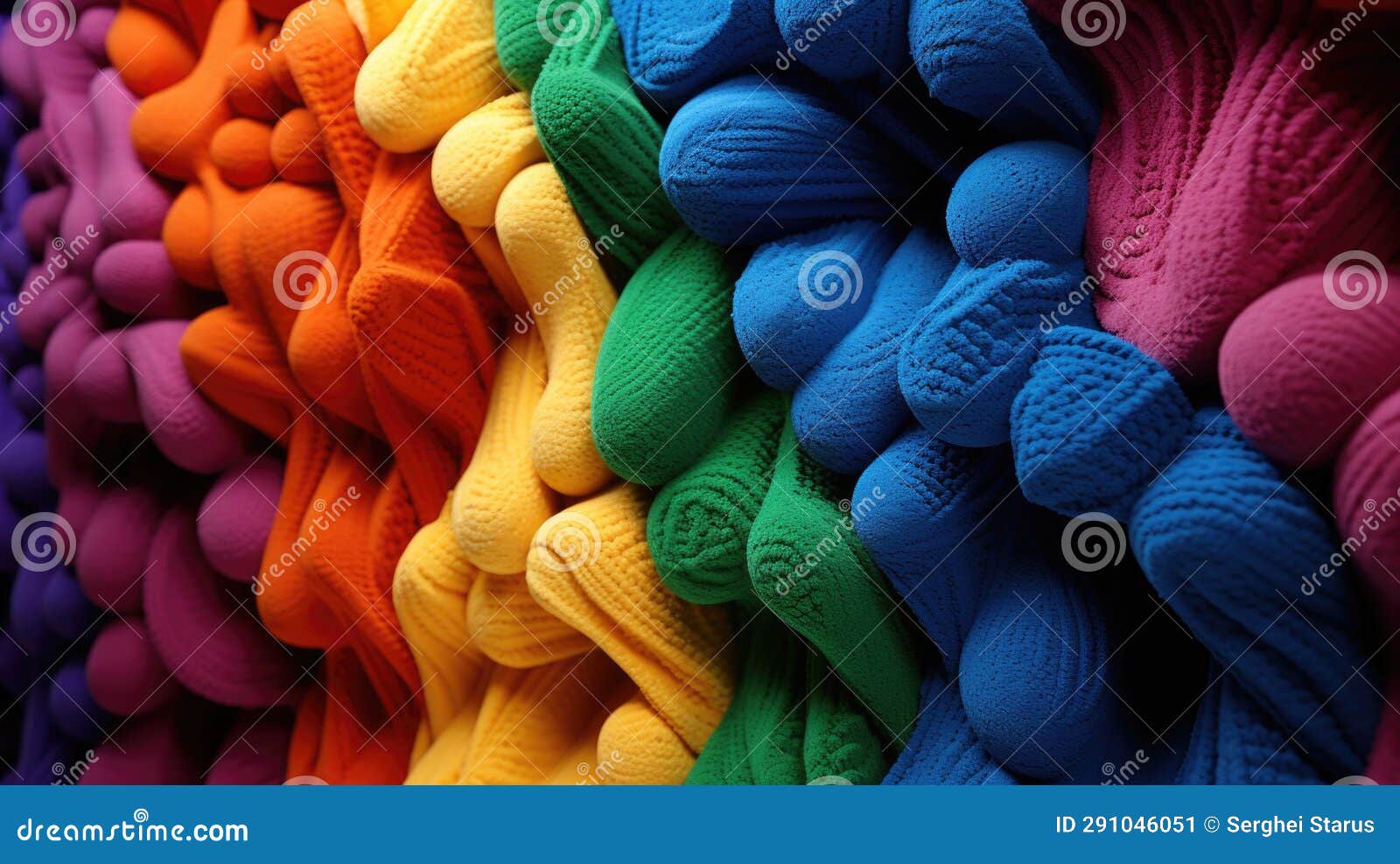 A Rainbow of Colored Rubber Balls Arranged in a Row, AI Stock Image ...