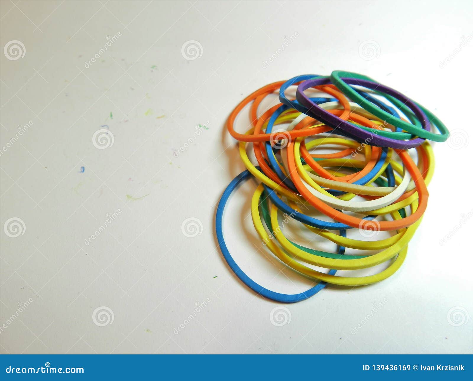 Rainbow-colored Rubber Elastic. Stock Image - Image of ...