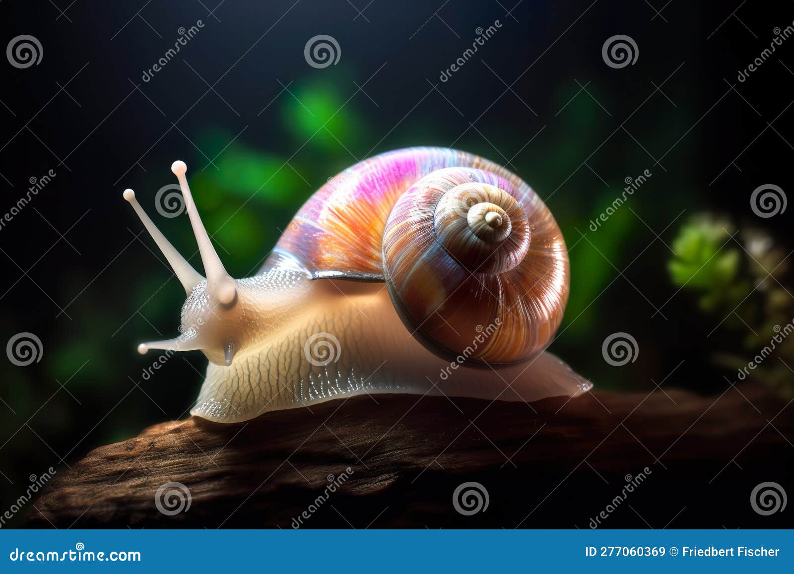Rainbow Colored Snail, Small Multicolor Decorative Figurine, AI ...