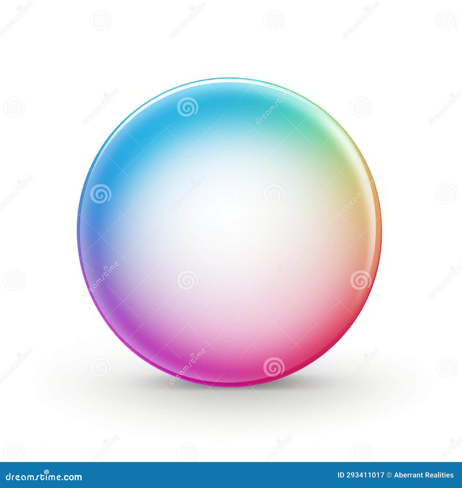 A Rainbow Colored Sphere on a White Background Stock Illustration ...
