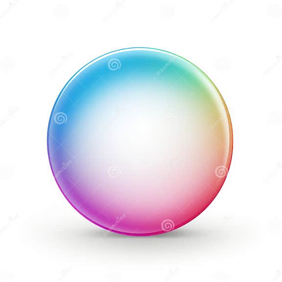 A Rainbow Colored Sphere on a White Background Stock Illustration ...
