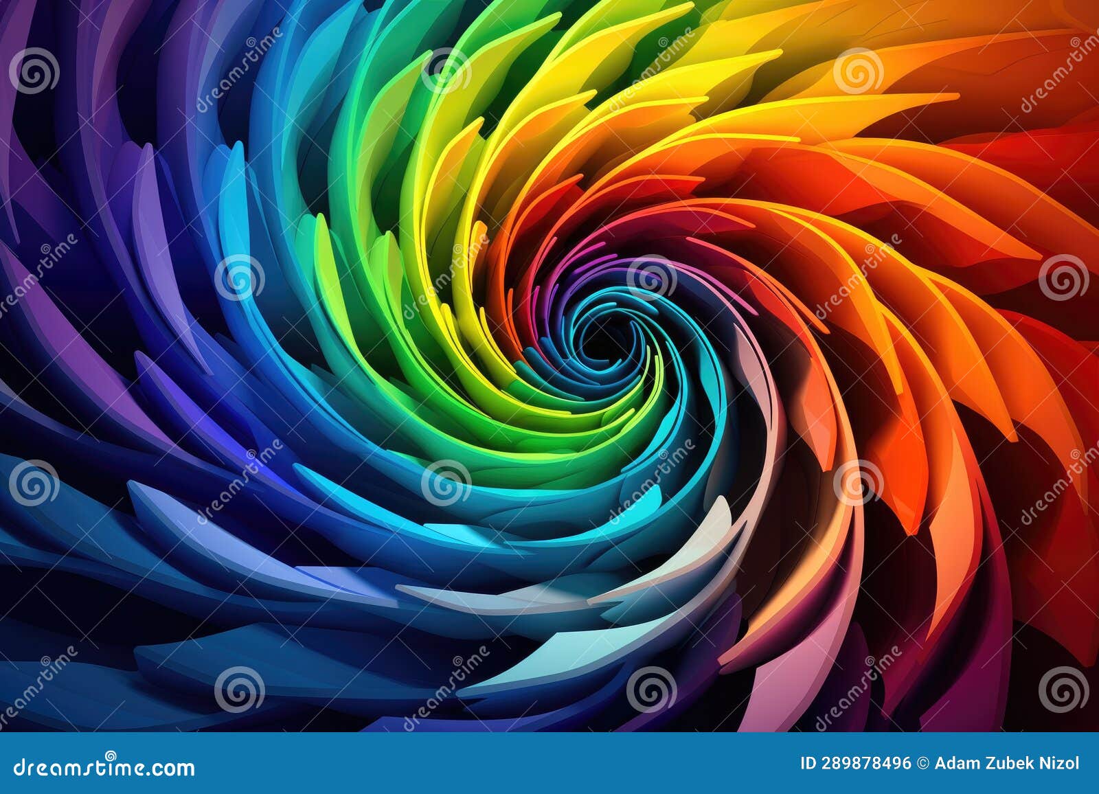 A rainbow colored spiral stock illustration. Illustration of colours ...