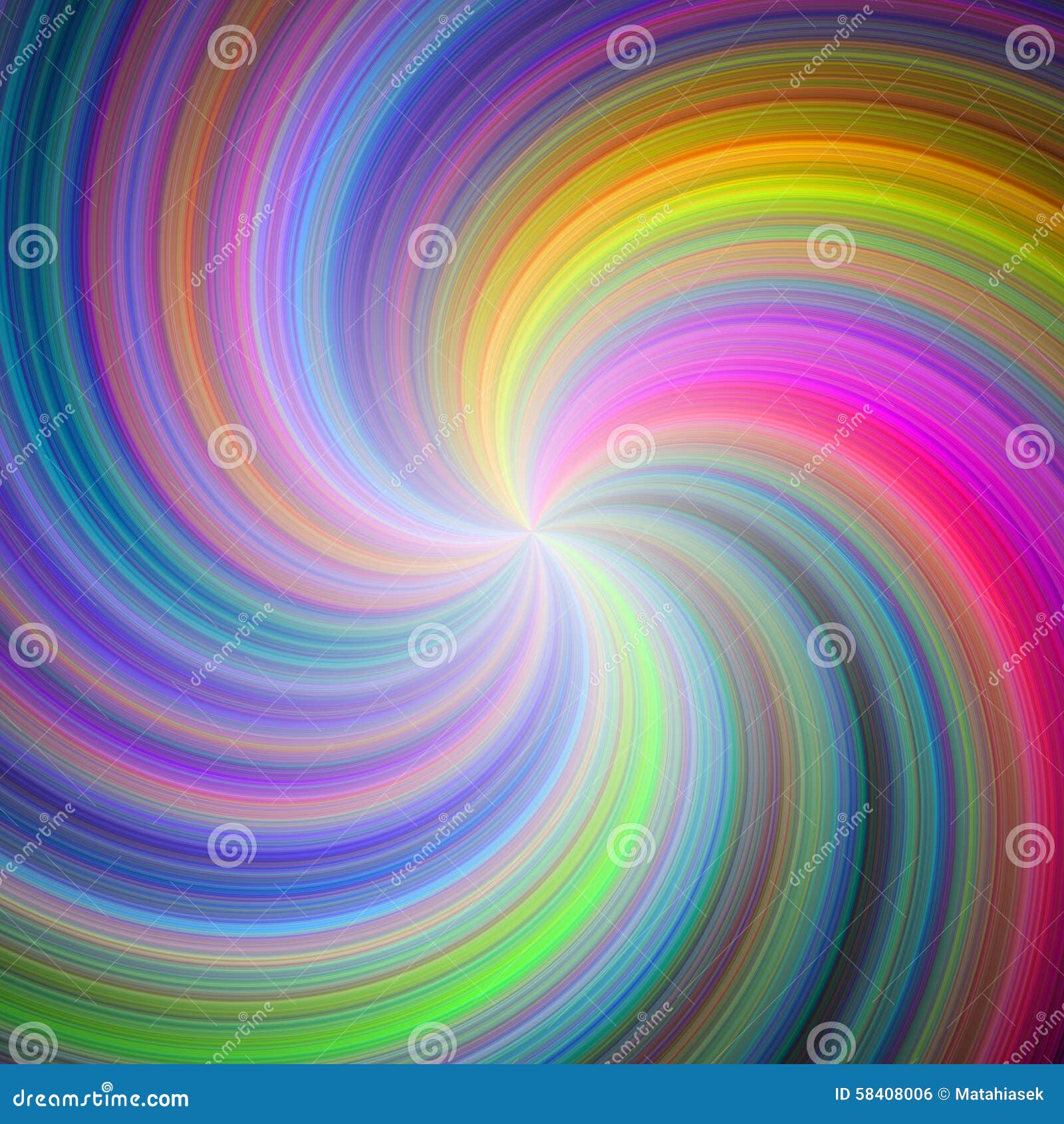 Rainbow Colored Spiral Design. Swirl Background Stock Illustration ...