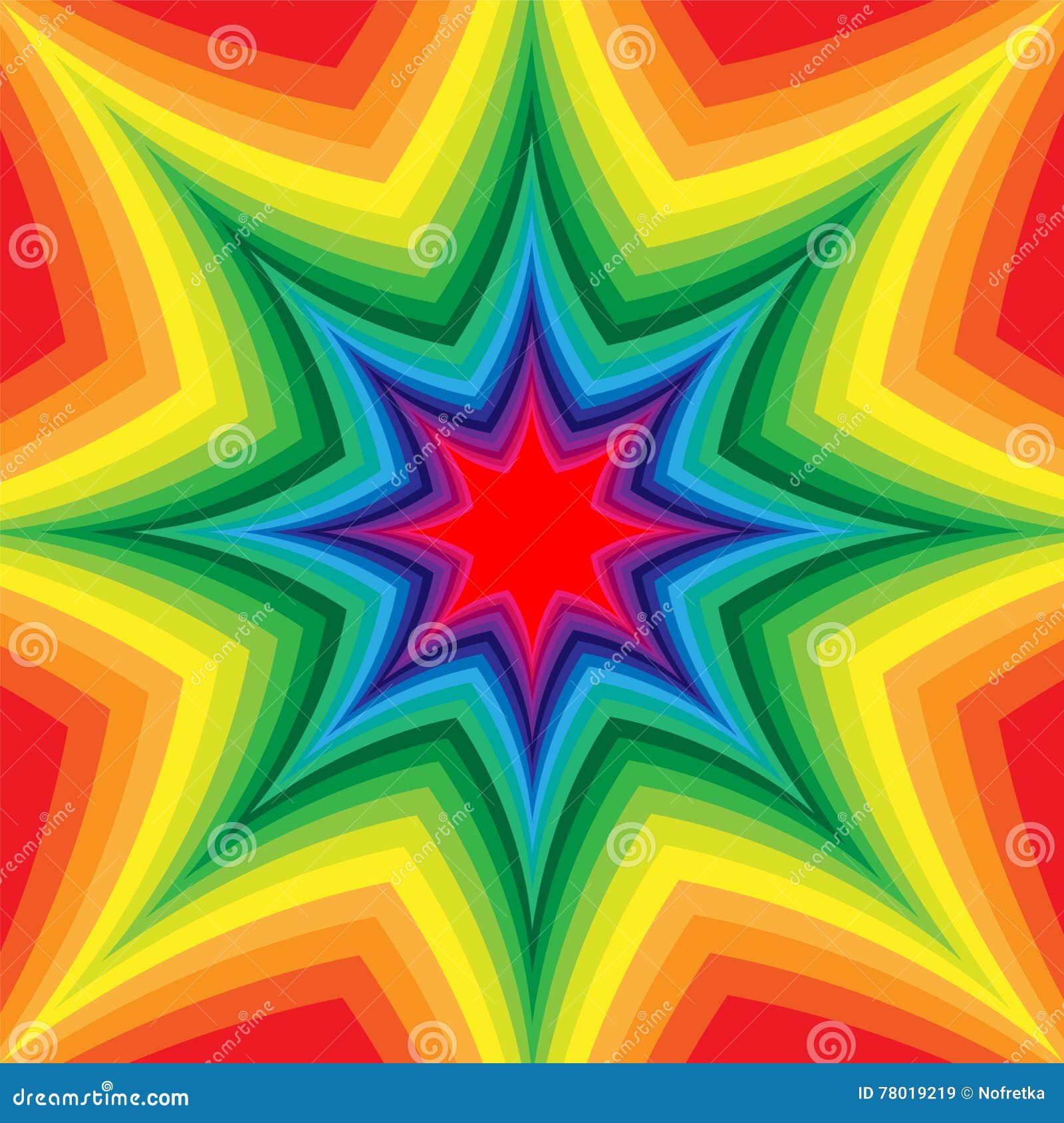 Rainbow Colored Star. Polygonal Geometric Abstract Background Stock ...