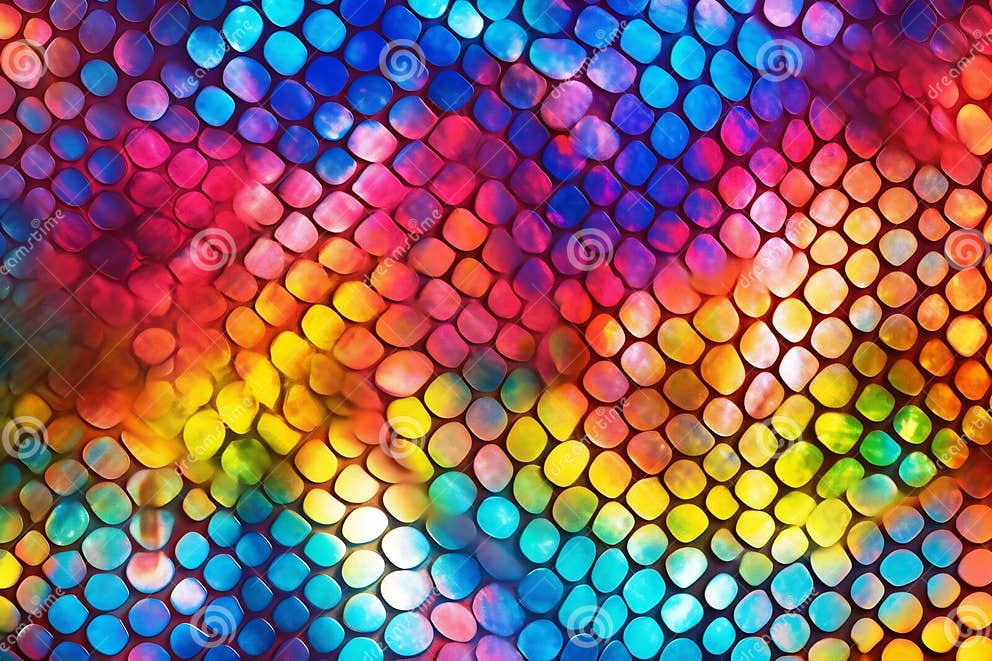 A Rainbow Colored Surface with Shiny Scale Stock Photo - Image of ...