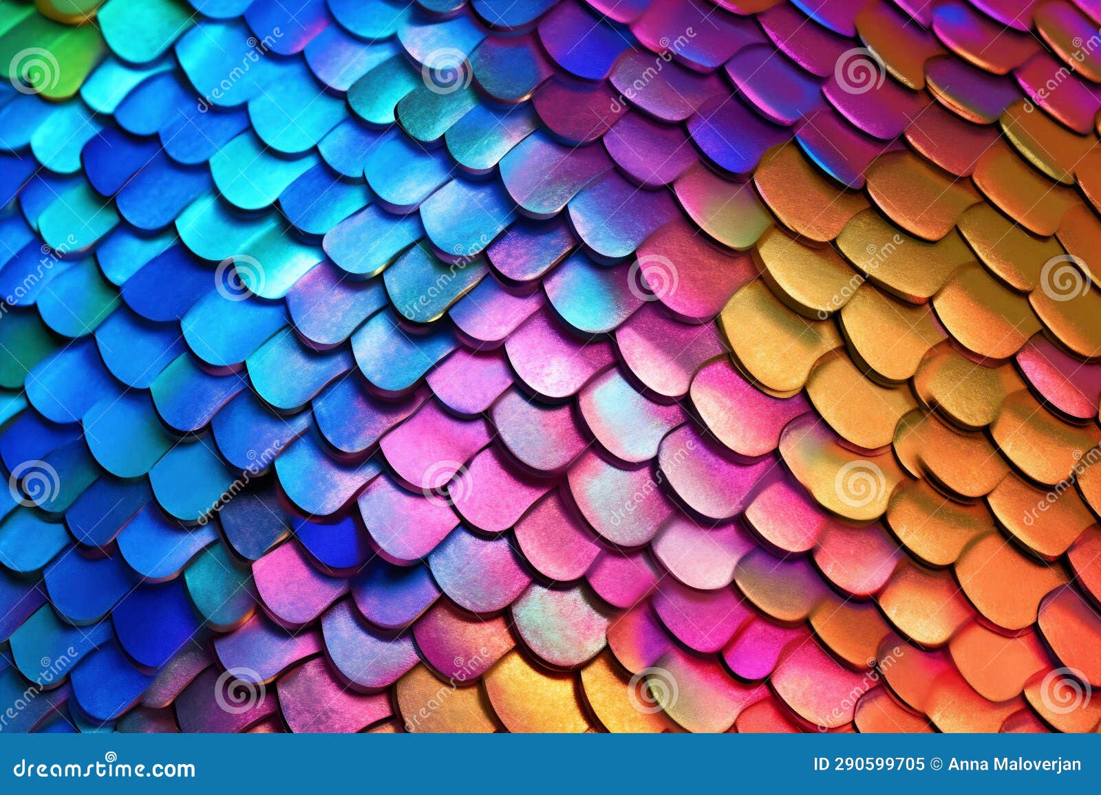 A Rainbow Colored Surface with Shiny Scale Stock Image - Image of rain ...