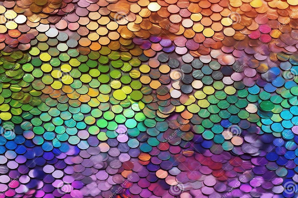 A Rainbow Colored Surface with Shiny Scale Stock Image - Image of space ...