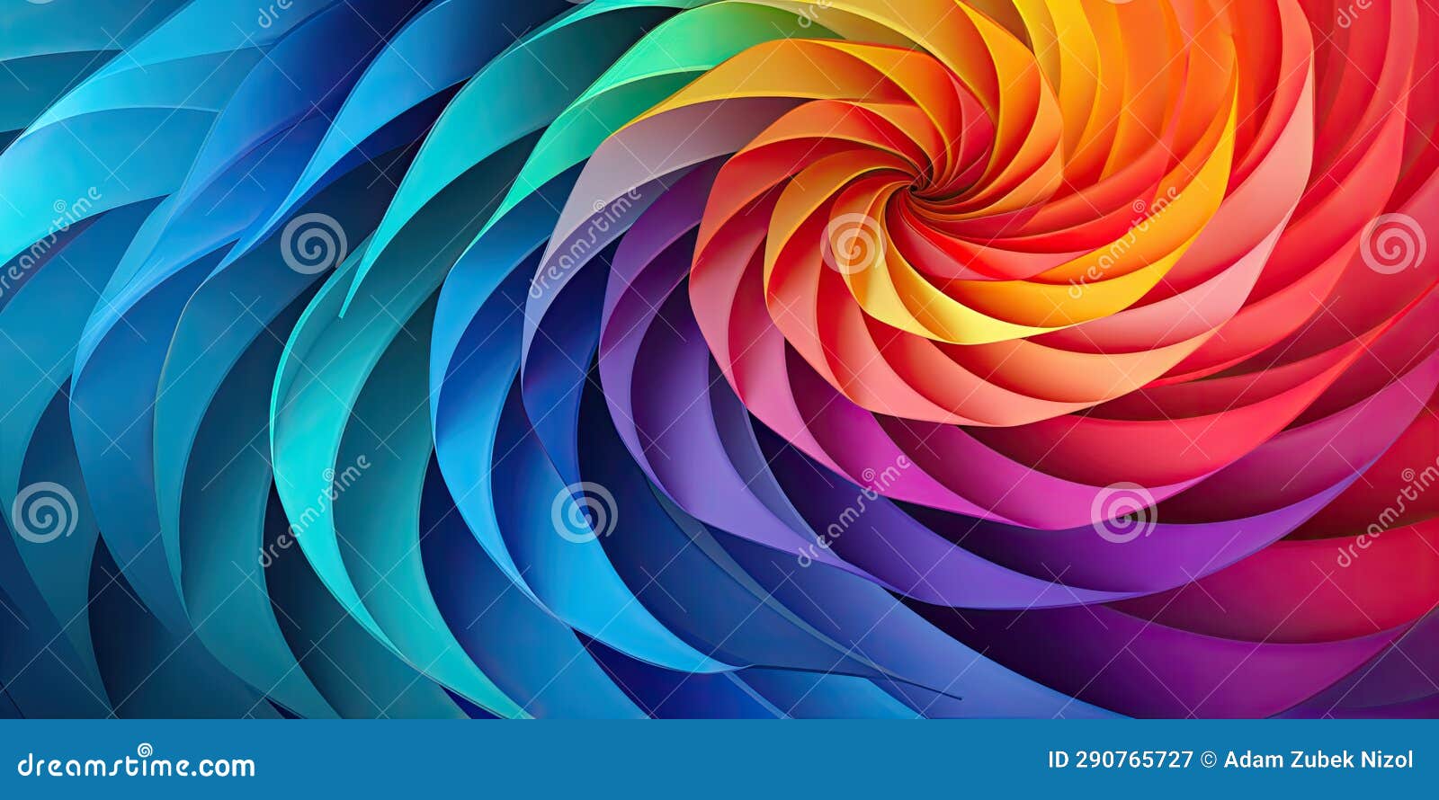 A Rainbow Colored Swirly Spiral Stock Illustration - Illustration of ...