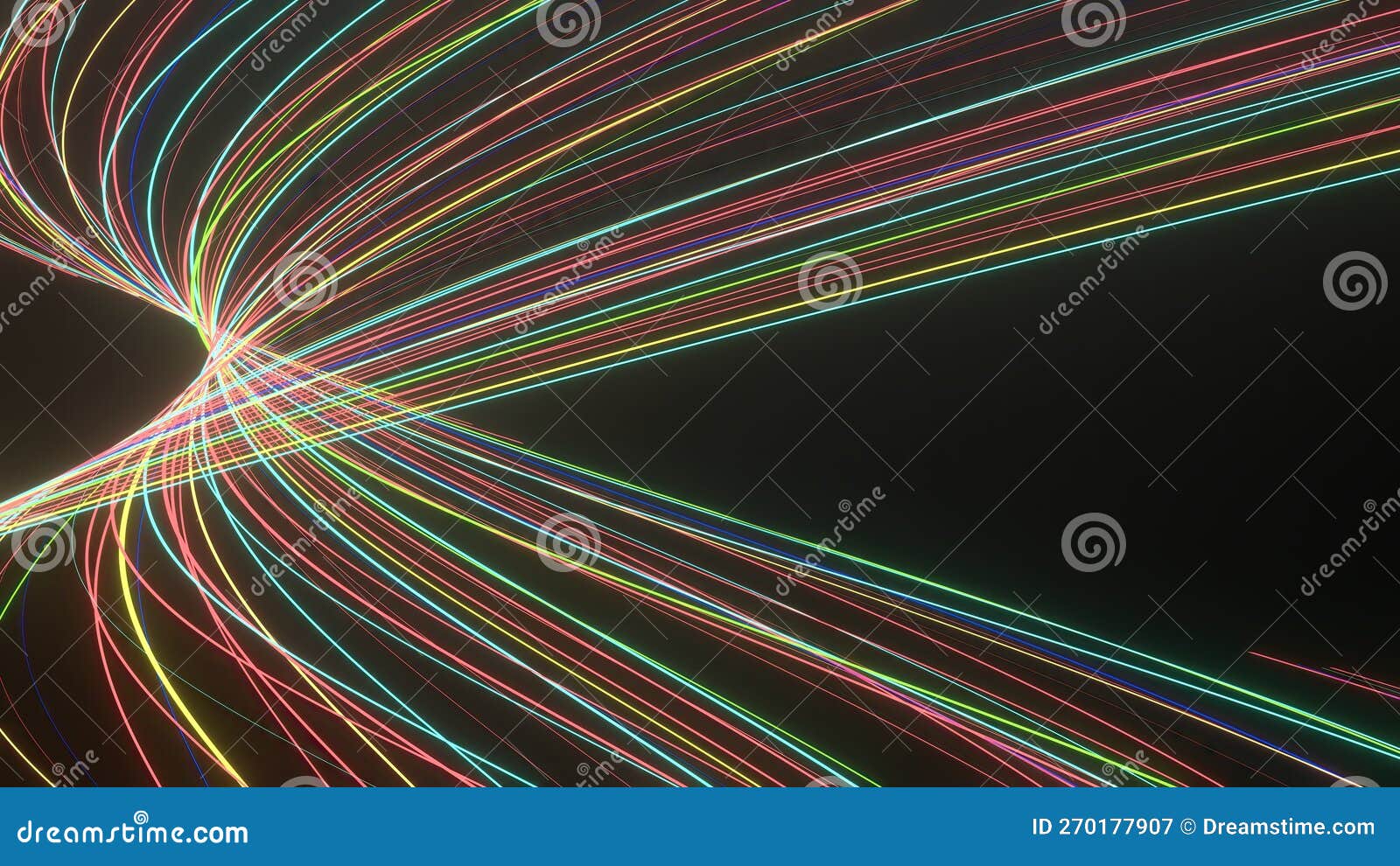 Rainbow -colored Thin Line is a Futuristic Image Abstract, Dramatic ...