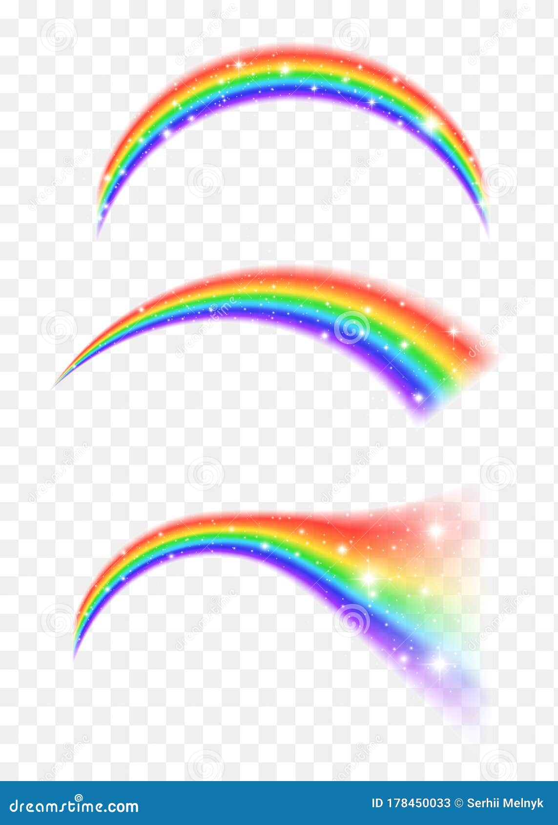 Colored Transparent Rainbow. Stock Vector - Illustration of colorful ...